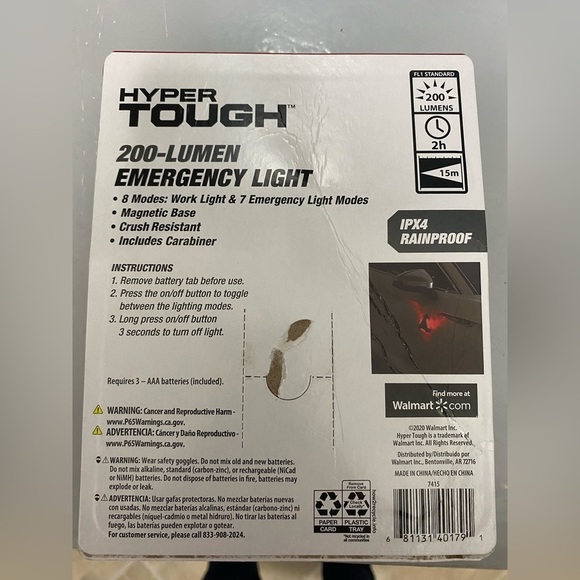 Hyper Tough | Other | Hyper Tough 20 Lumen Emergency Light | Poshmark